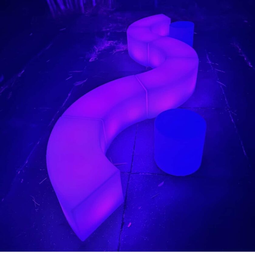 Illuminated Snake Lounge Package - Budget Outdoor Party Hire